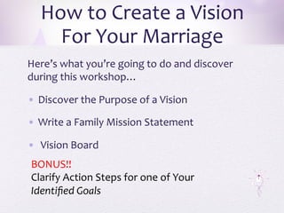 Creating a vision for your marraige | PPT