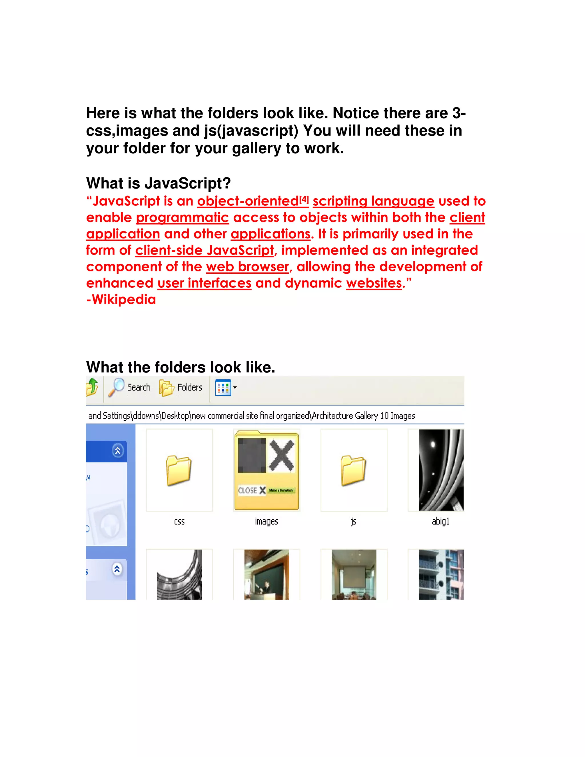 Creating a web gallery lightbox2 final | PDF