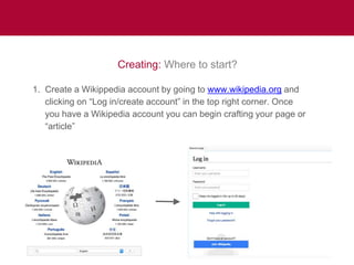 Creating a Wikipedia Page 101 | PPT