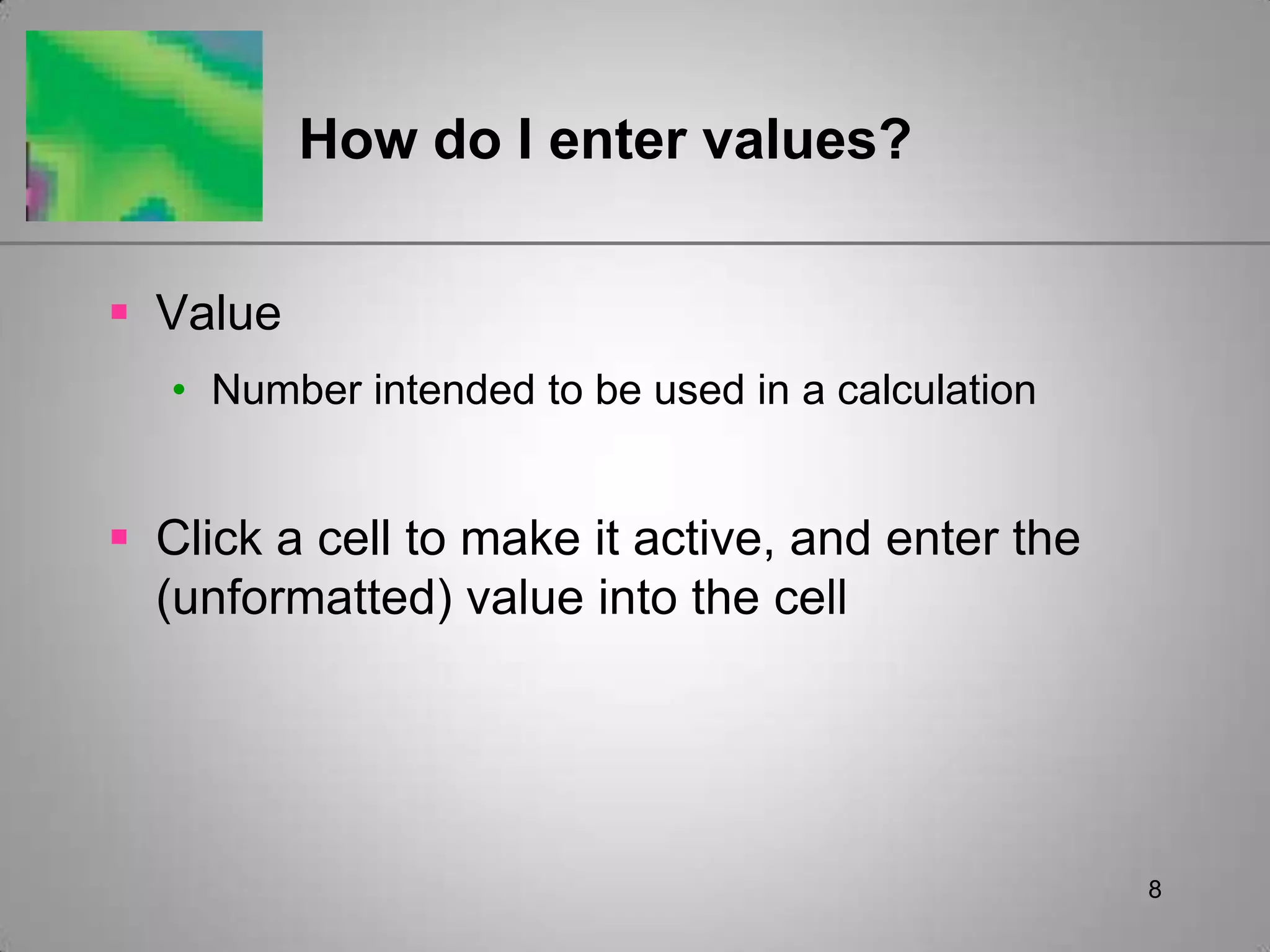 Creating a Worksheet in Calc | PPTX