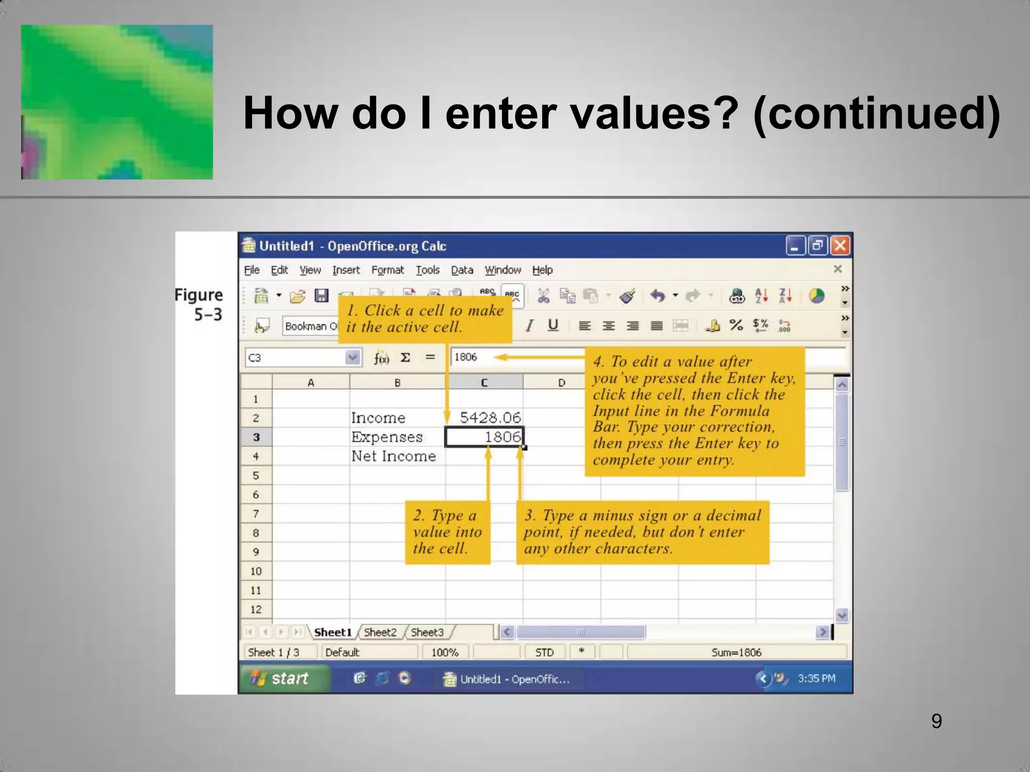 Creating a Worksheet in Calc | PPTX