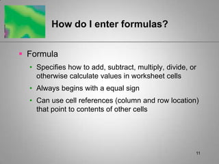 Creating a Worksheet in Calc | PPTX