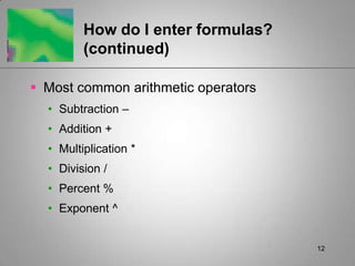 Creating a Worksheet in Calc | PPTX