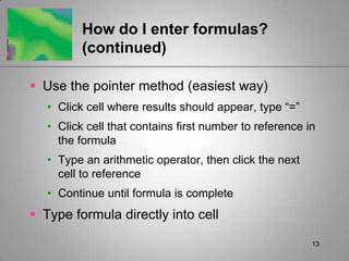 Creating a Worksheet in Calc | PPTX