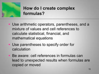 Creating a Worksheet in Calc | PPTX