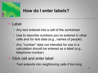 Creating a Worksheet in Calc | PPTX