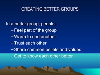 Creating better groups | PPT