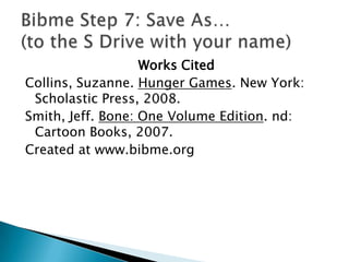 Creating Bibliographies With Bibme | PPTX