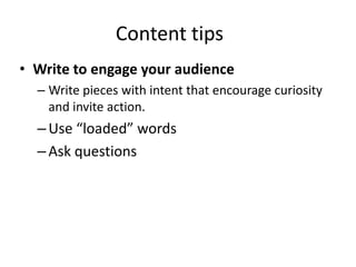 Creating Effective Blog Content | PPT