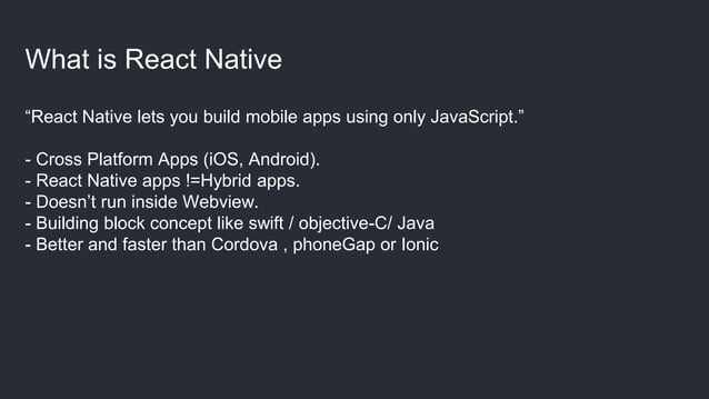 Creating books app with react native | PPT