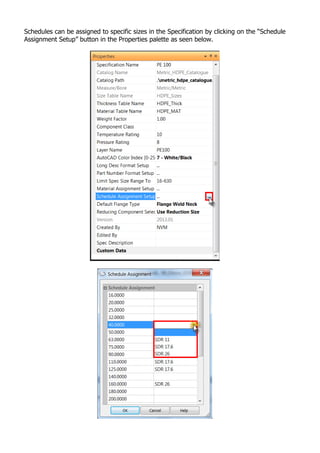 Creating CADWorx 2013 Specifications and Adding Components to the ...
