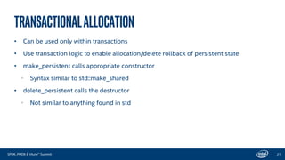 Create C++ Applications with the Persistent Memory Development Kit | PPT