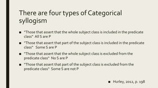Creating categorical syllogisms | PPTX