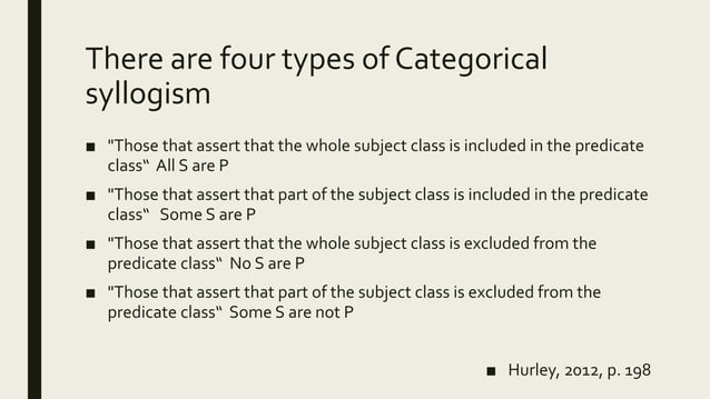 Creating categorical syllogisms | PPT