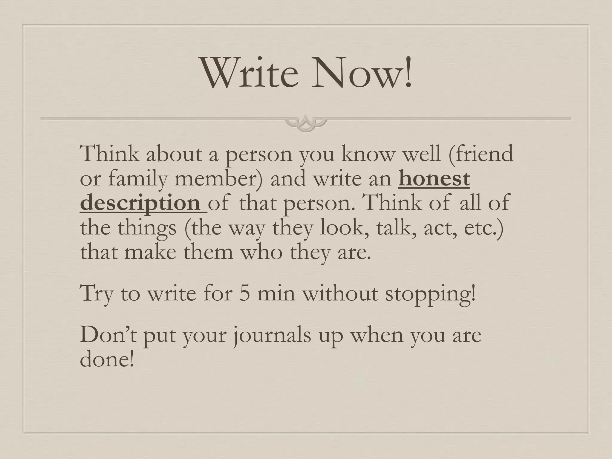 Creating Characters | PPTX