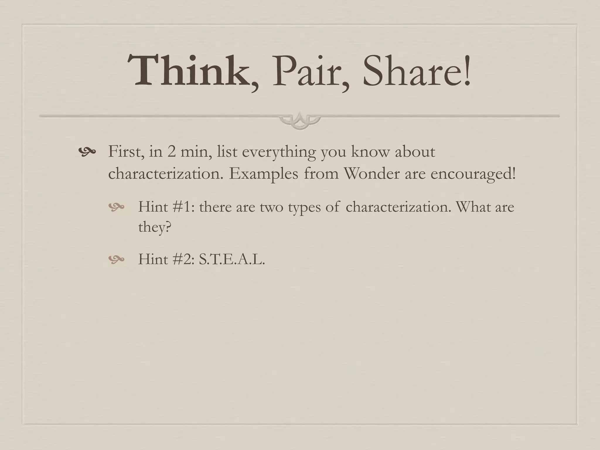 Creating Characters | PPTX