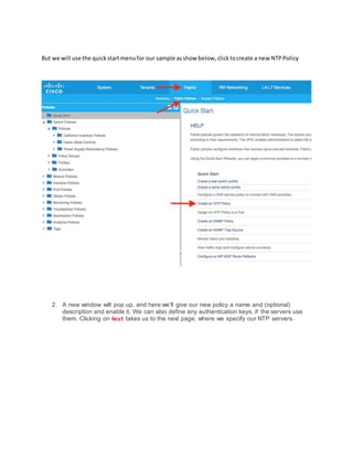 Creating Cisco ACI Fabric Policy | PDF