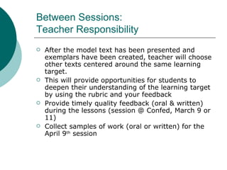 Creating clear learning targets | PPT