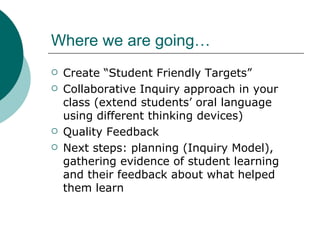 Creating clear learning targets | PPT
