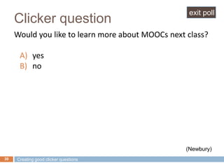 Creating clicker questions | PPT