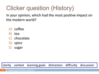 Creating clicker questions | PPTX