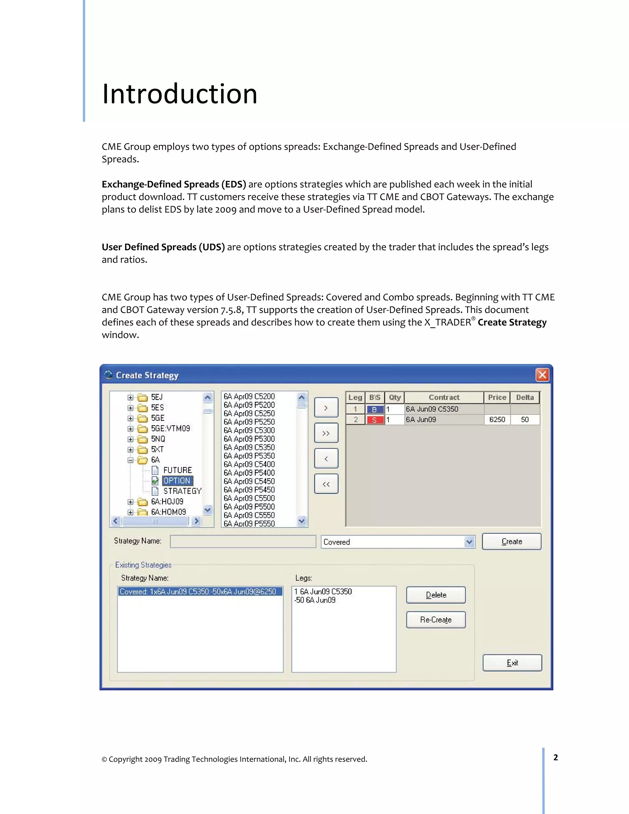 Creating Cme Group User Defined Spreads | PDF