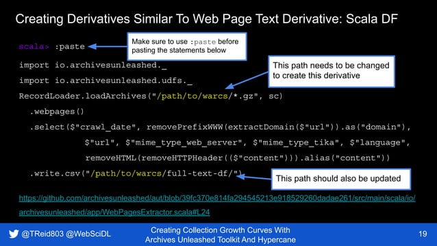Creating Collection Growth Curves With Archives Unleashed Toolkit And ...