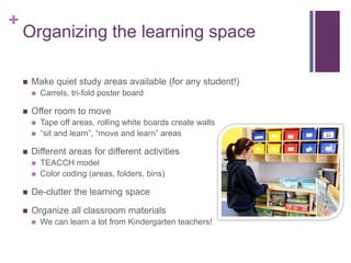 Creating comfortable classrooms | PPTX