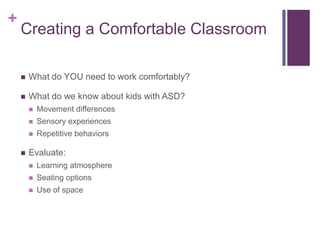 Creating comfortable classrooms | PPTX