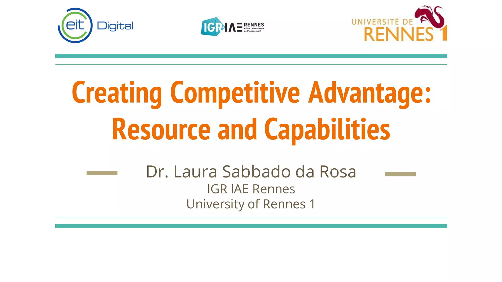 Creating Competitive Advantage: Resource and Capabilities | PDF