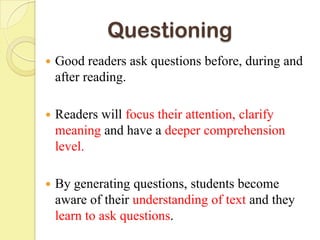 Creating comprehension connections | PPT