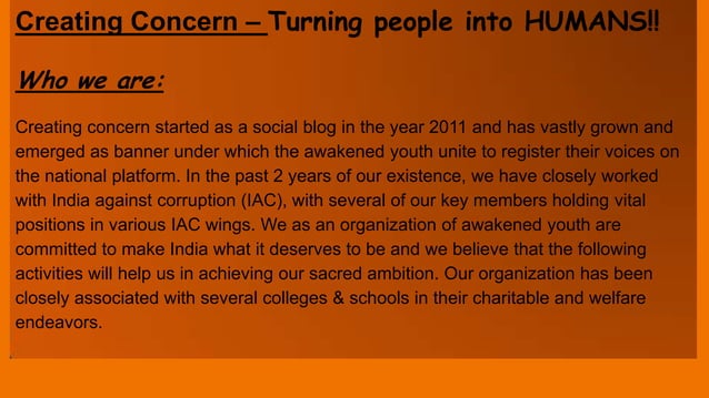 Creating concern | PPT