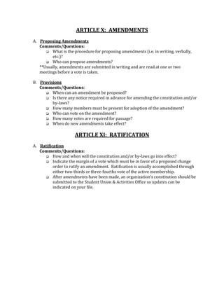 Creating a Constitution or By-Laws | PDF