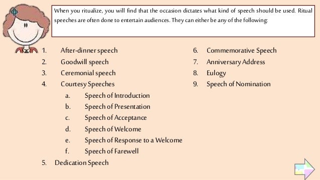 Creating content for Speeches