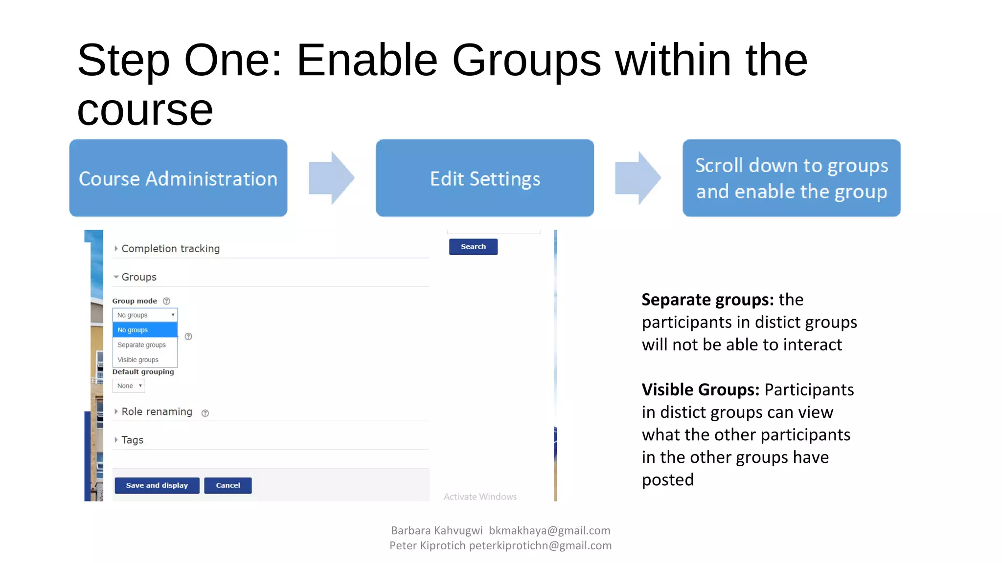 Creating course groups in a moodle course zetech digital school | PPT