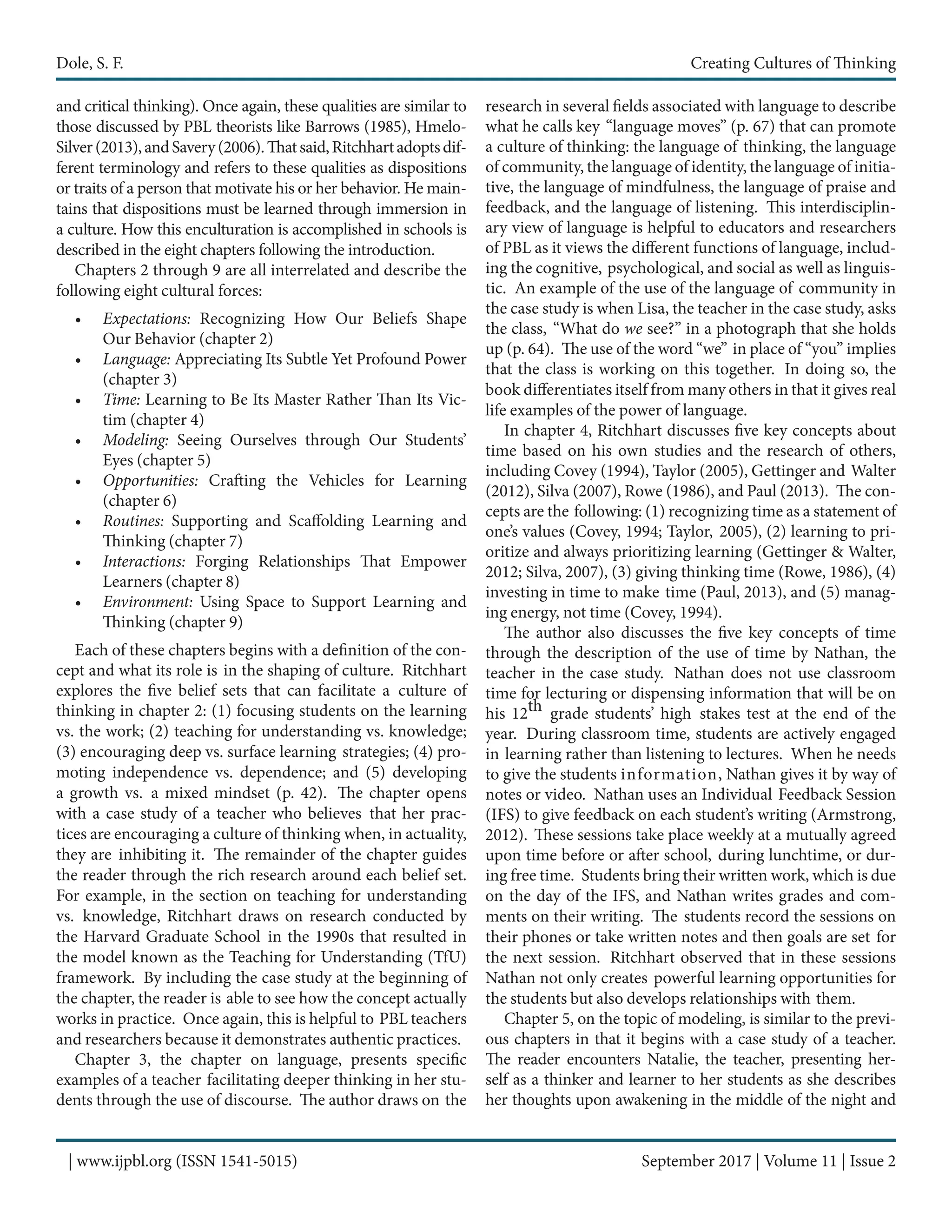 Creating cultures of thinking the 8 forces we must master to tru | PDF ...
