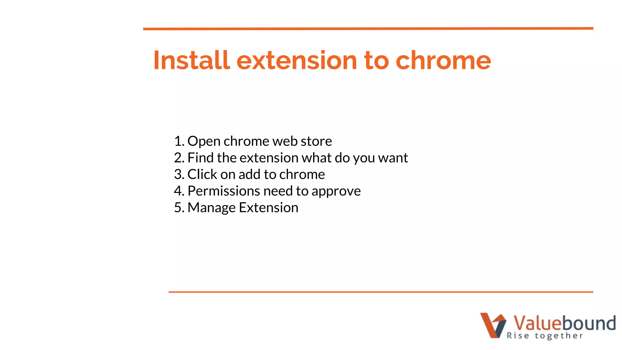 Creating custom chrome extensions | PPT