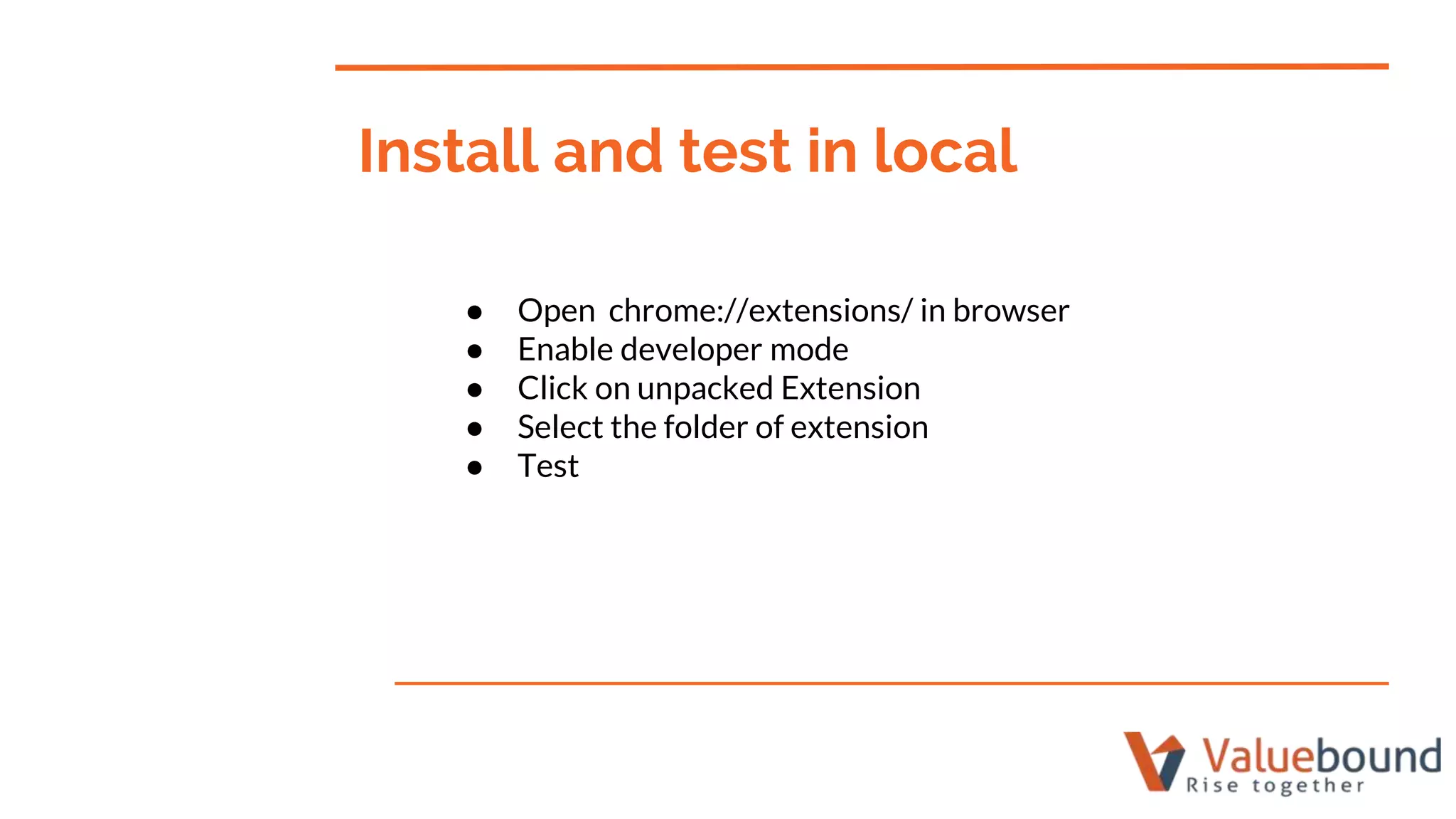Creating custom chrome extensions | PPT