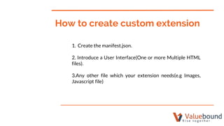 Creating custom chrome extensions | PPT