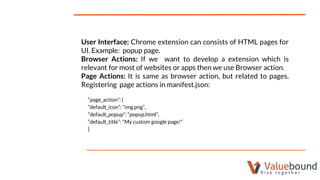 Creating custom chrome extensions | PPT