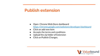 Creating custom chrome extensions | PPT