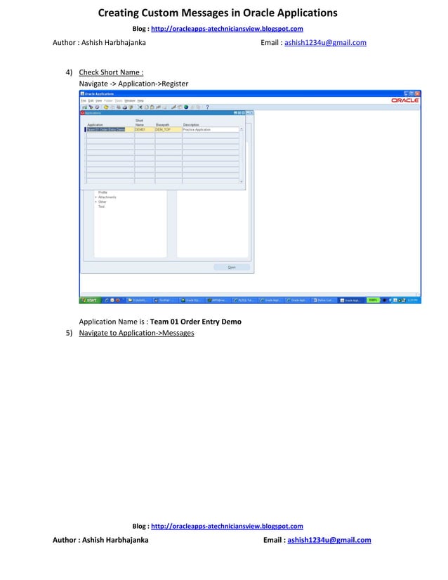 Creating custom messages in oracle applications | PDF