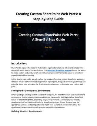 Creating Custom SharePoint Web Parts A Step-By-Step Guide.pdf
