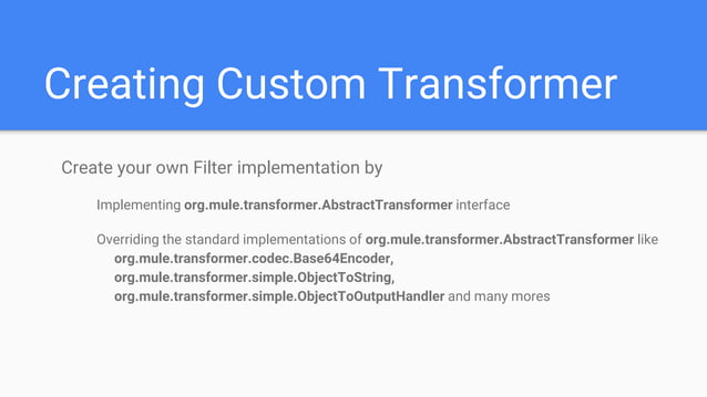 Creating custom transformer | PPT