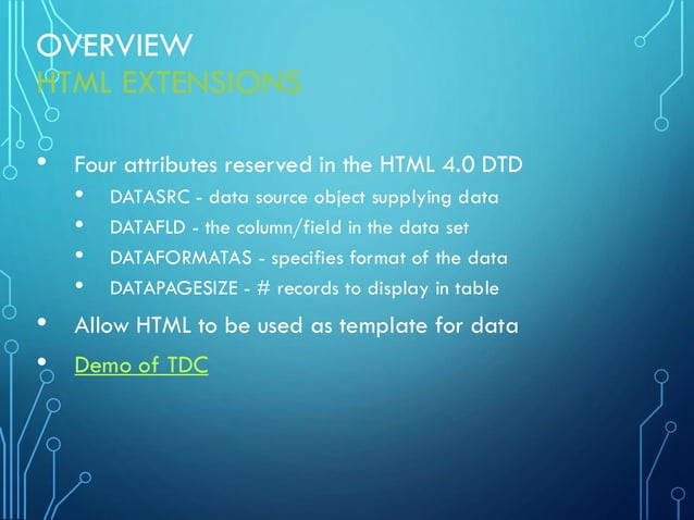 Creating Data-based Applications Using DHTML | PPT
