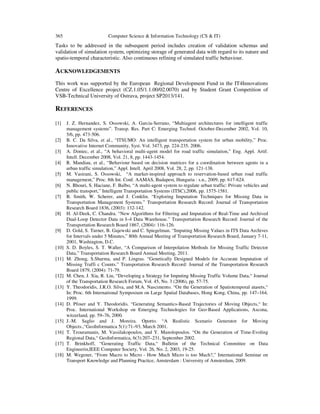 CREATING DATA OUTPUTS FROM MULTI AGENT TRAFFIC MICRO SIMULATION TO ASSIMILATION WITH REAL ...