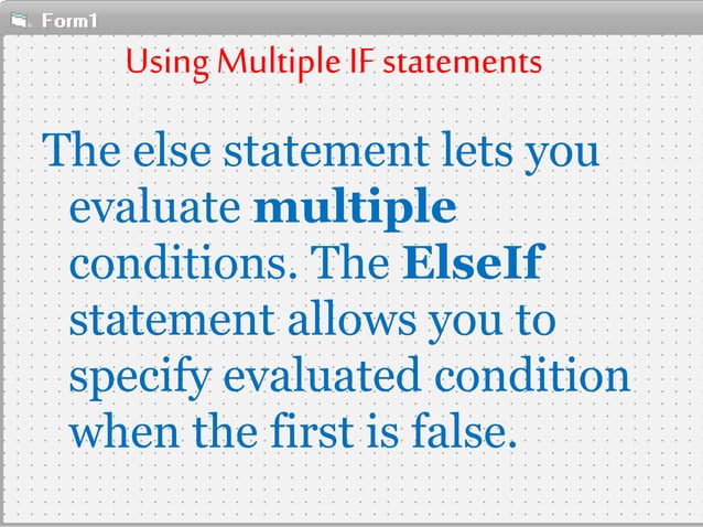 Creating decision structures of a program | PPT