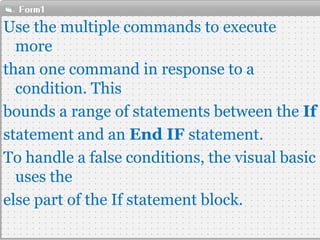 Creating decision structures of a program | PPT