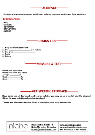 Creating Dynamic Newsletters - Worksheet | PDF