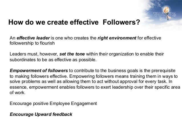 Creating effective followers